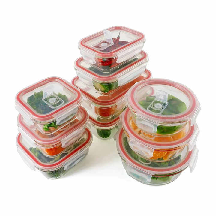 Wholesale Microwavable Borosilicate Glass Food Storage Meal Prep ...