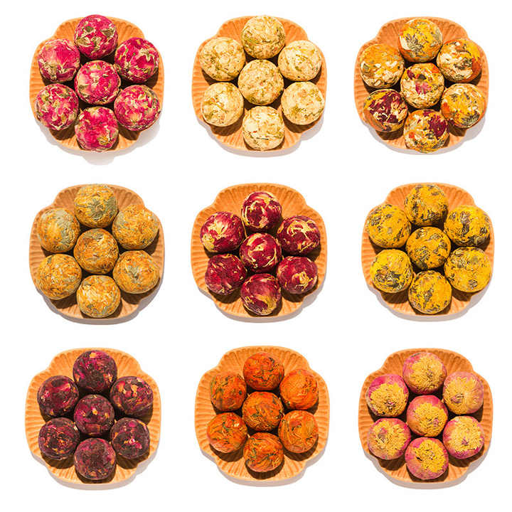 Detoxifying Puer Tea Balls - Handmade Blooming Flowers