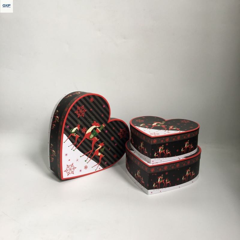 Empty Heart Shaped Rigid Paperboard Gift Box Glossy/Matt Lamination ...