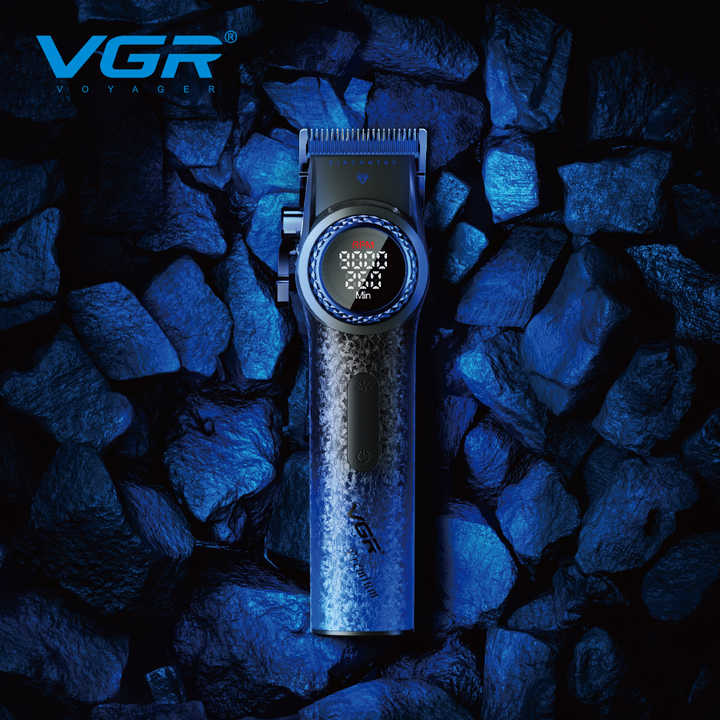 VGR V-001BLUE DLC Blade BLDC Motor Barber Salon Professional