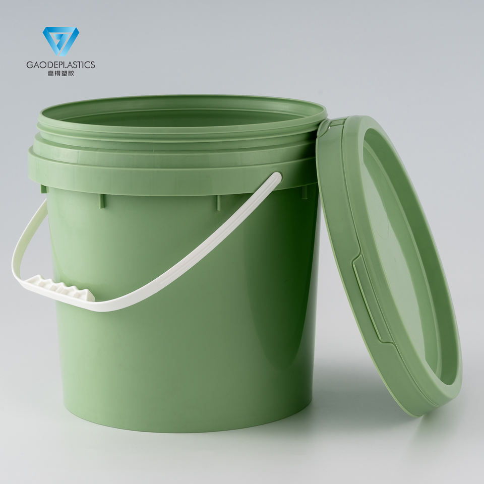 All Purpose 10L Green PP Plastic Bucket with Handle Durable Food Grade ...