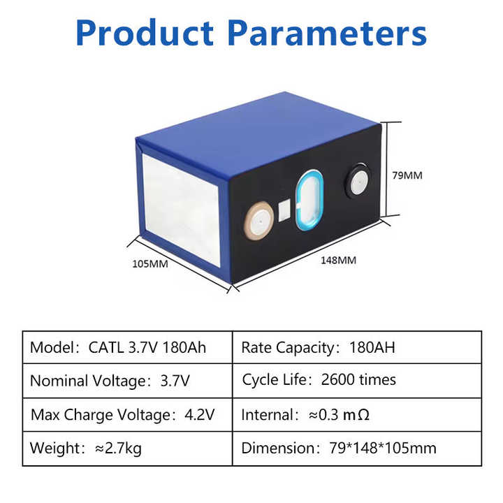 CALT 3.7V Grade a NCM Prismatic Rechargeable Lithium Ion Battery 180ah ...