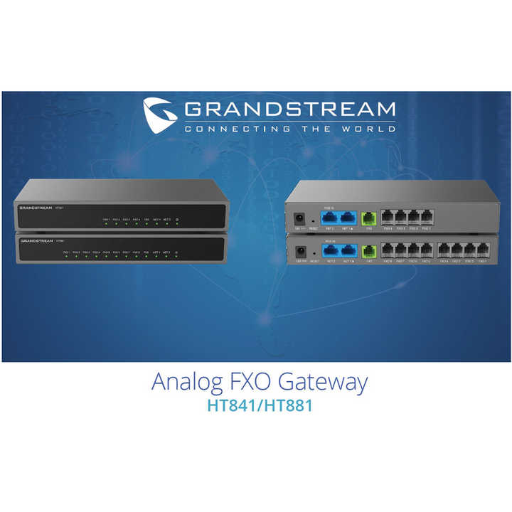 4/8 FXO Ports and 1 FXS Port Voip Gateway - Grandstream HT841/881