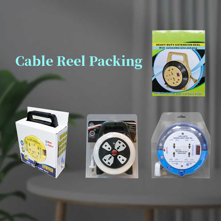 Outdoor 50 Meters Extension Cable Reel 4 Socket 50mts Steel Factory ...