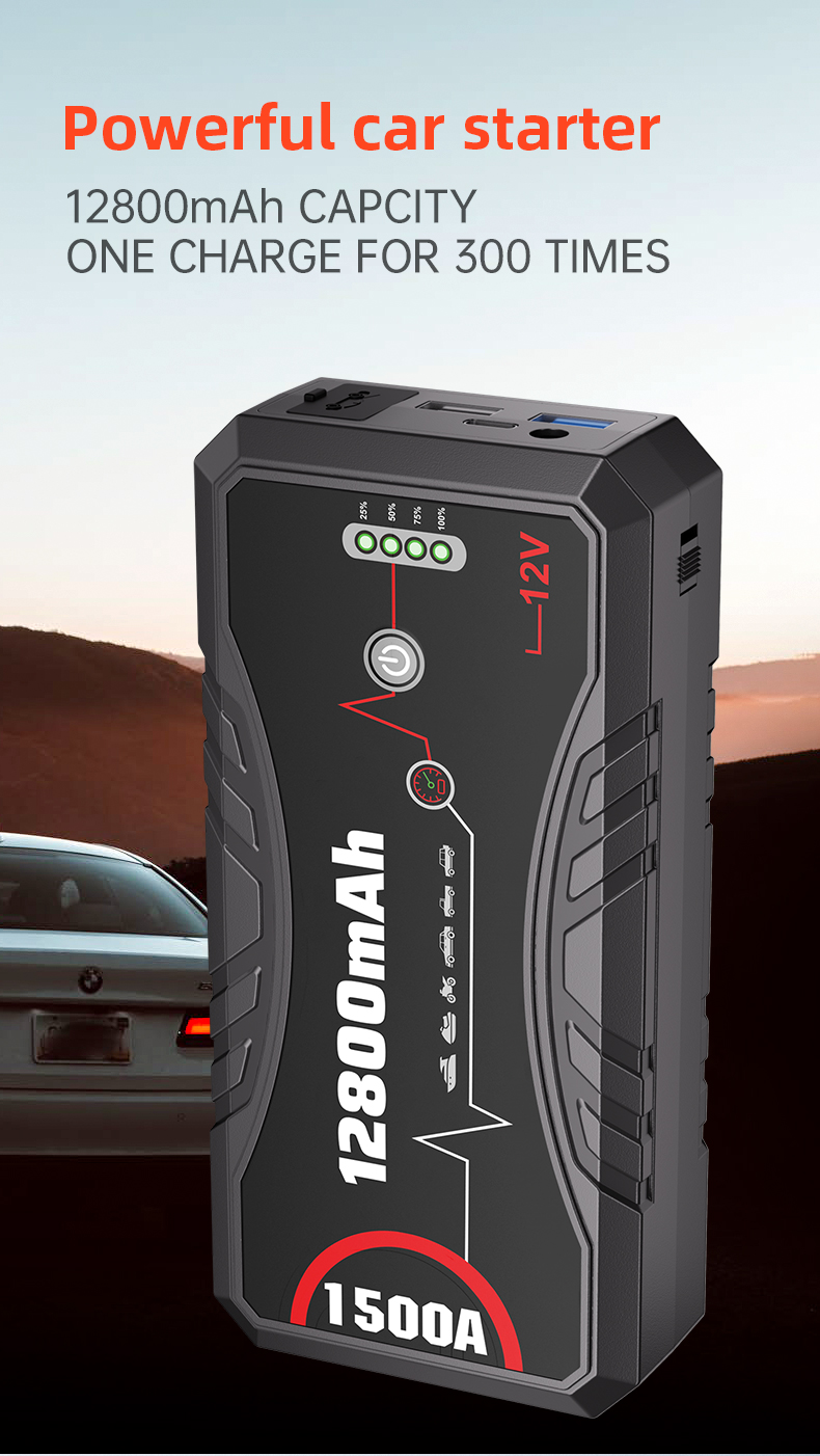 Portable 3000 Amp Car Battery Charger Jump Starter