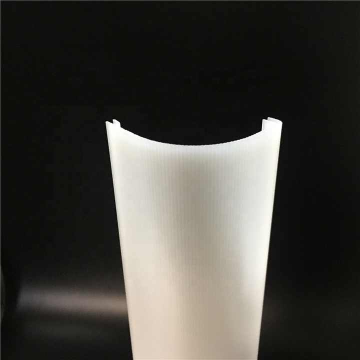 Milky Acrylic Extrusion Lampshade Cover Profile for Fluorescent Light ...