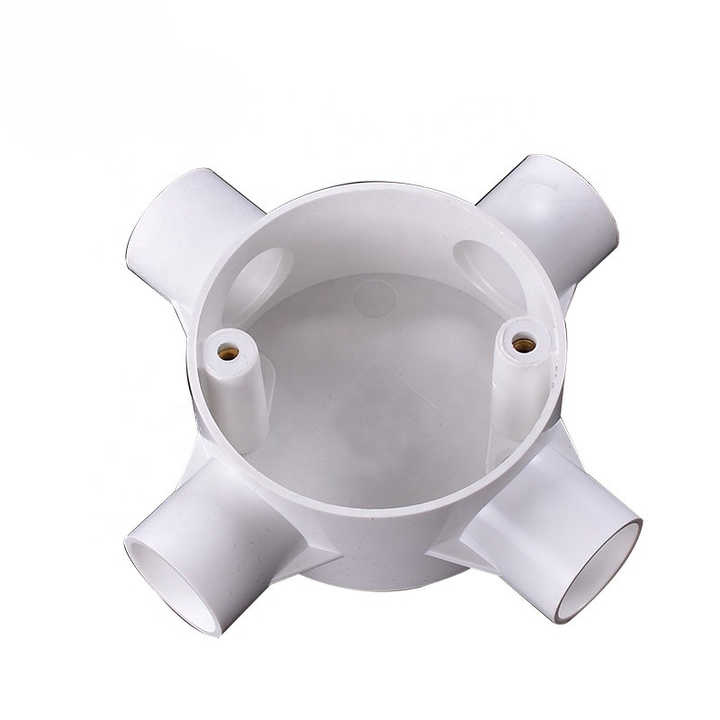 Electrical 20mm 25MM PVC Conduit Circular 4 Way Junction Box