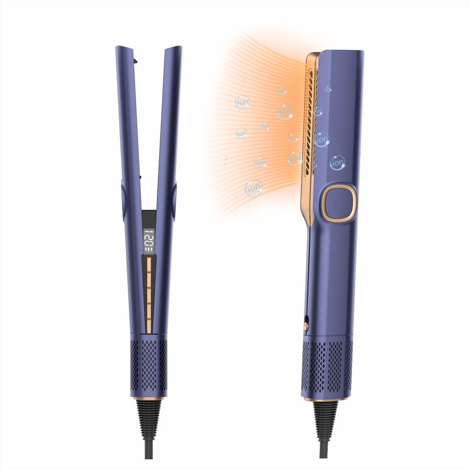 Portable Dual-Action Hair Dryer and Styler Negative Ion LCD Display Air ...
