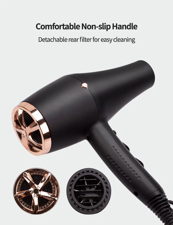 Professional Infrared Powerful Salon Hair Dryer Ionic Blow Dryer 2200W With 3 Heating Setting