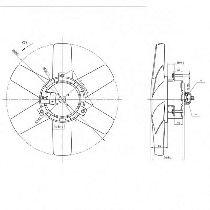 Radiator Cooling Fan, Electroventilador, GE1021. BO&SCH: F 006 KM0 609 ...