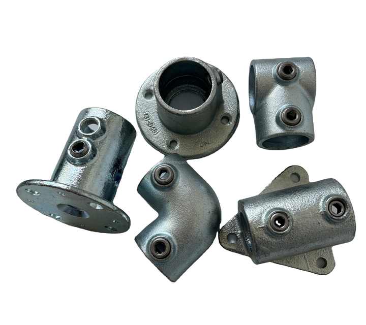 Galvanised Key Clamp Fitting Malleable Cast Iron Tube Clamps Connection ...