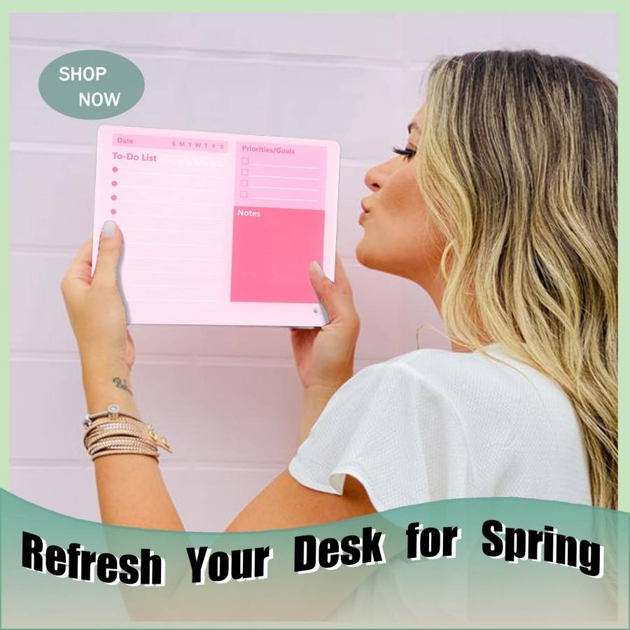 Desktop Thickened Acrylic Dry Erase Board Frameless Planner Board ...