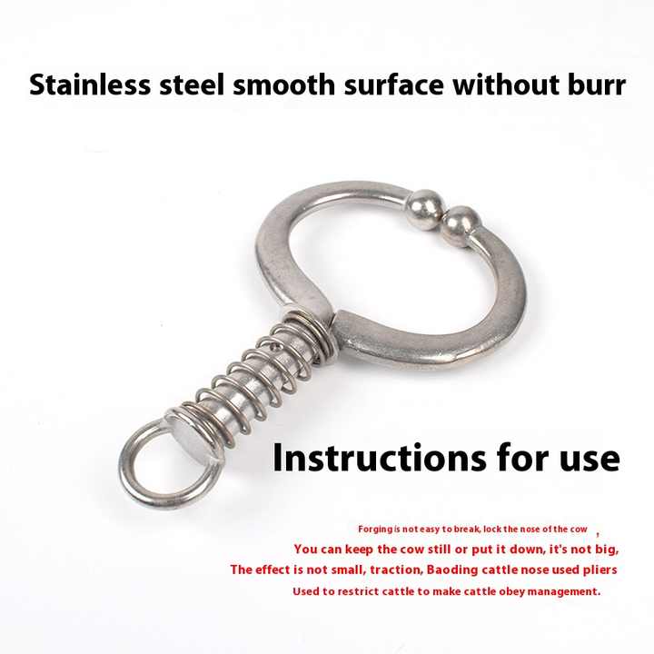 Spring Bull Nose Pliers Stainless Steel Buckle Nose Piercing Artifact ...