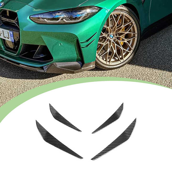 For BMW M4 G82 Real Carbon Fiber Front Wind Knife Upgrade the Retrofit ...