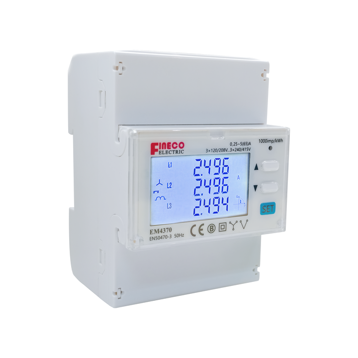 EM4370 5(65)A 3 phase smart kwh energy meter modbus kwh meter~kwh meter ...