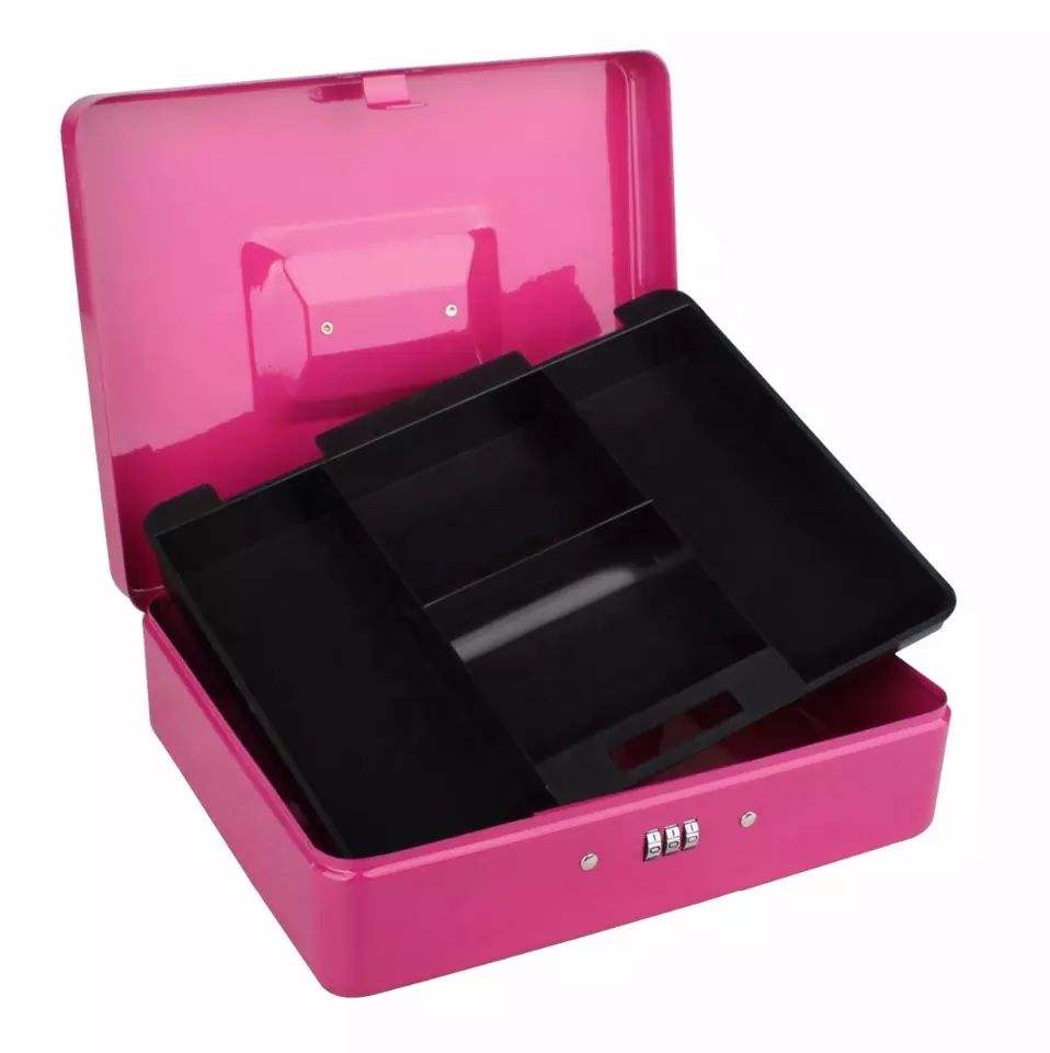 Custom Coin Bank Metal Cash Box with Combination Lock and Removable ...