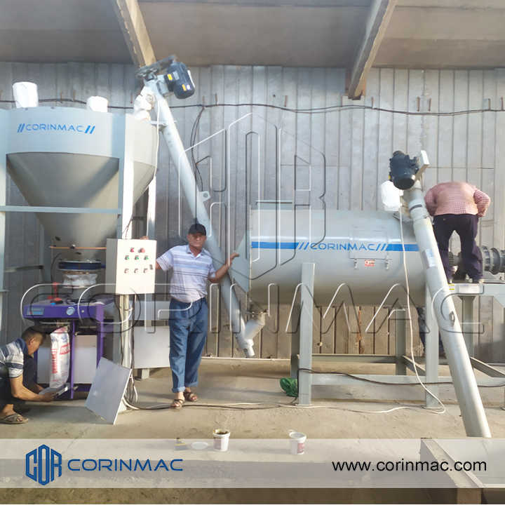 Cement Mortar & Gypsum Powder Mixing Machine Dry Power Construction Use ...
