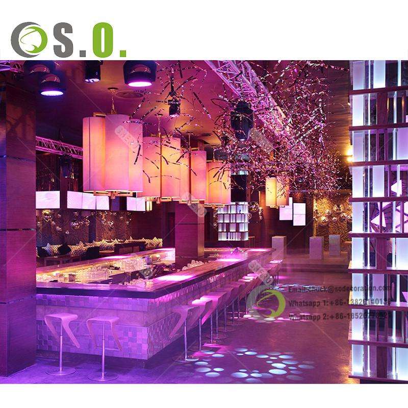 Luxury Club Counter With Led Contemporary Luxury Design Custom Built ...