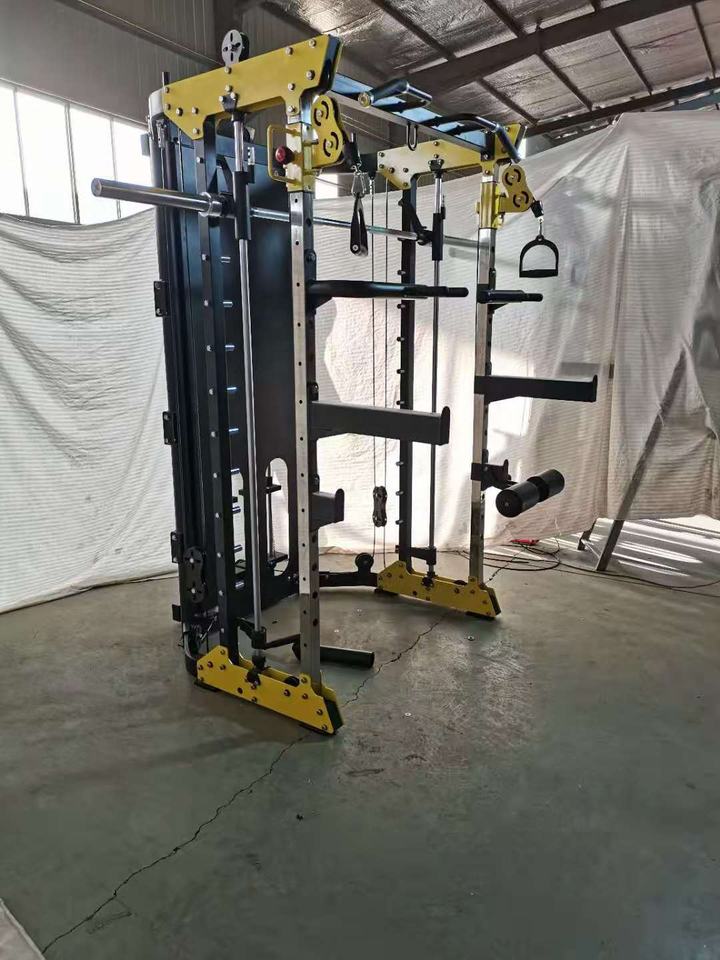 Cable Crossover Smith Power Rack With Lat Pull Down and Low Row ...