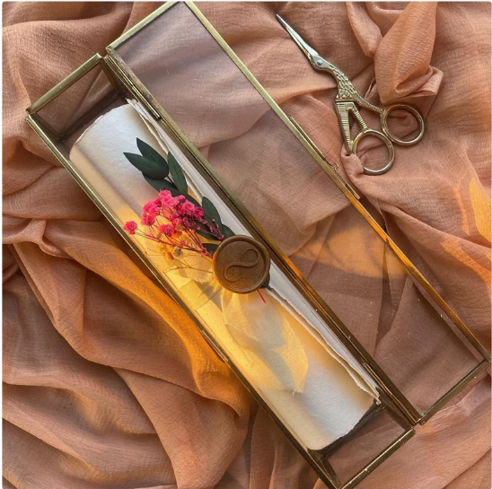 Royal Theme Scroll Invitation Unique Invitation Letter Wedding Box ...