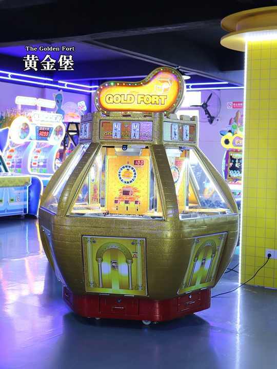 6 Player Coin Pusher Arcade Machine Gold Fort Ticket Redemption Game ...