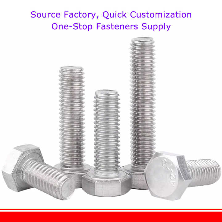 DIN933 304 Stainless Steel M14 M16 Metric System Left-hand Thread ...