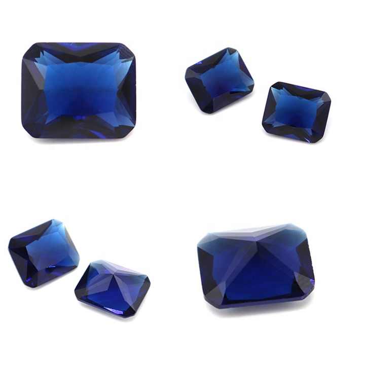 Wholesale Glass Gems - Emerald Green Octagon Cut Stones