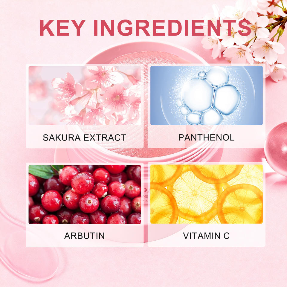Custom Sakura Eye Gel Mask Calming and Brightening Reduce Fine Lines ...