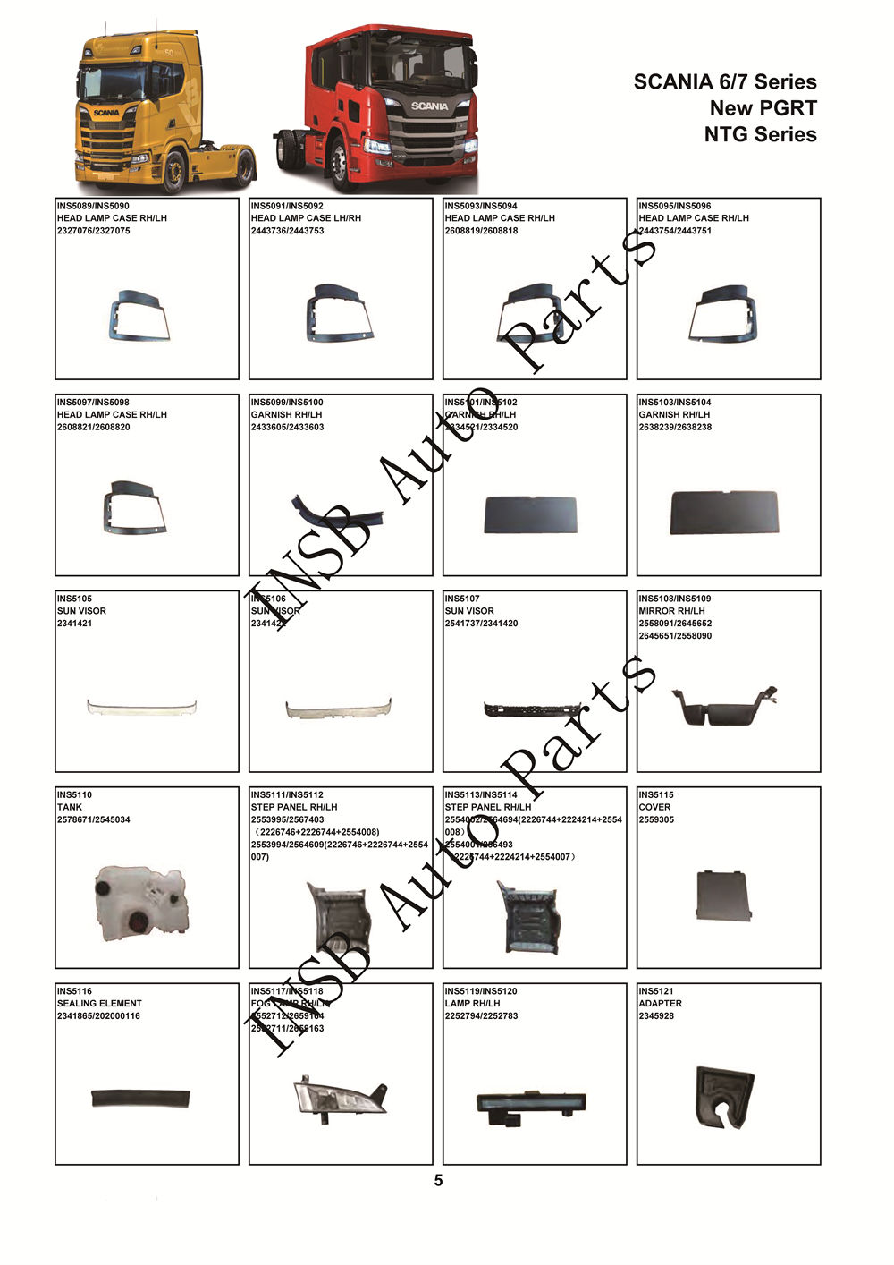 Scania P Series Head Lamp 2 - 24V Waterproof Replacement