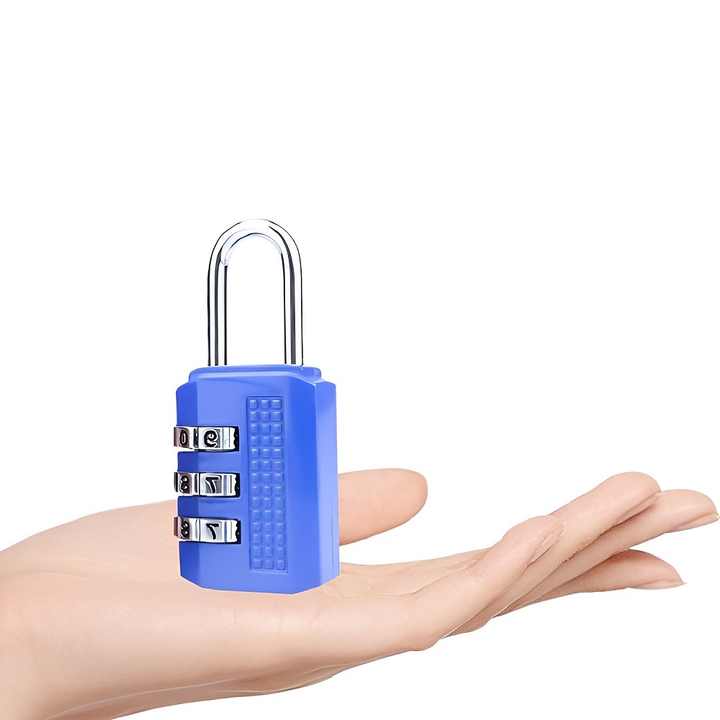 Keyless 3 Digit Dial Combination Padlock Zinc Alloy Mechanical Lock for ...