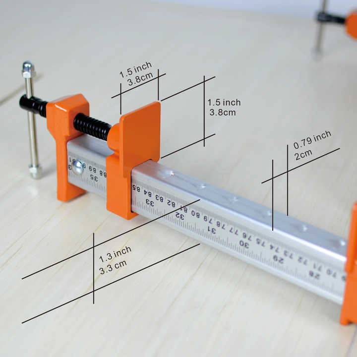 24-Inch DIY Aluminium Sash Clamp Bar Clamps Adjustable 330 Lbs Load ...