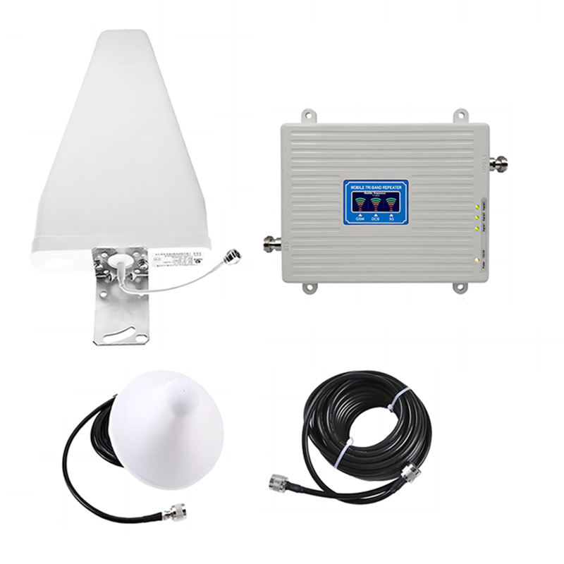 2G 3G 4G Gsm Tri Band Signal Repeater Network Booster Mobile signal Booster 900 1800 2100 Mhz ...