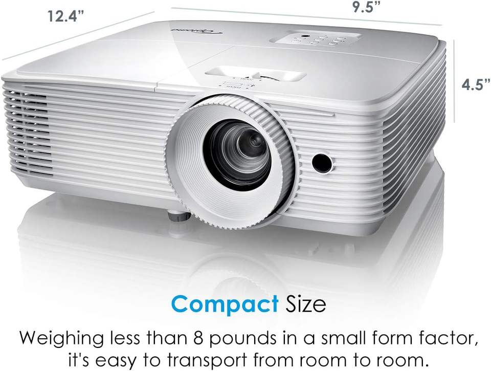 Optoma EH412 1080P HDR DLP Professional Projector Super Bright 4500 ...