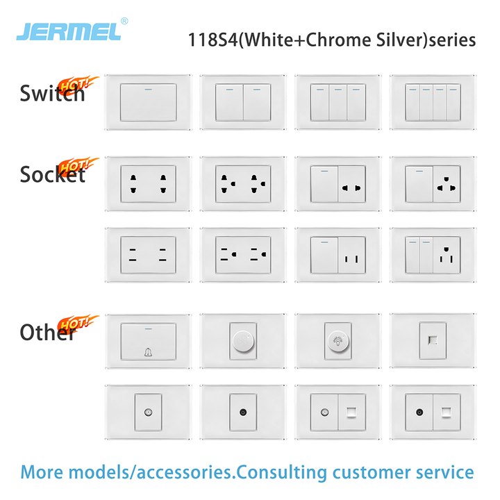 South American Standard Embedded Electrical Socket 15A 110-250V Plastic ...