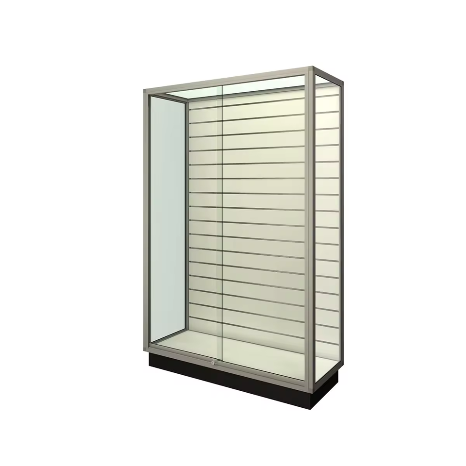 Glass Display case With Slatwall and Storage Section Store Glass ...