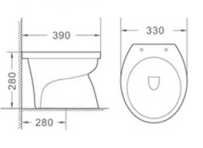 Modern Ceramic Pail Flush Without Water Tank for Washroom or ...