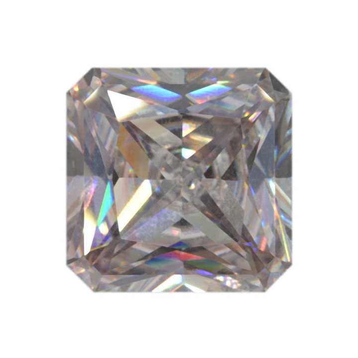 Wuzhou Blue Change to Drak Red Sunlight CZ Stone 6*6mm Square Color ...