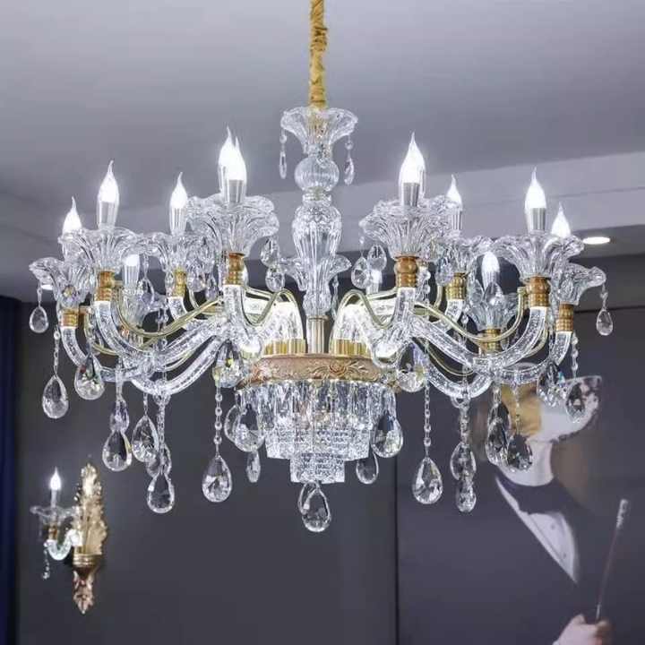 European Crystal Chandelier New Living Room Light Home Luxury Bedroom ...