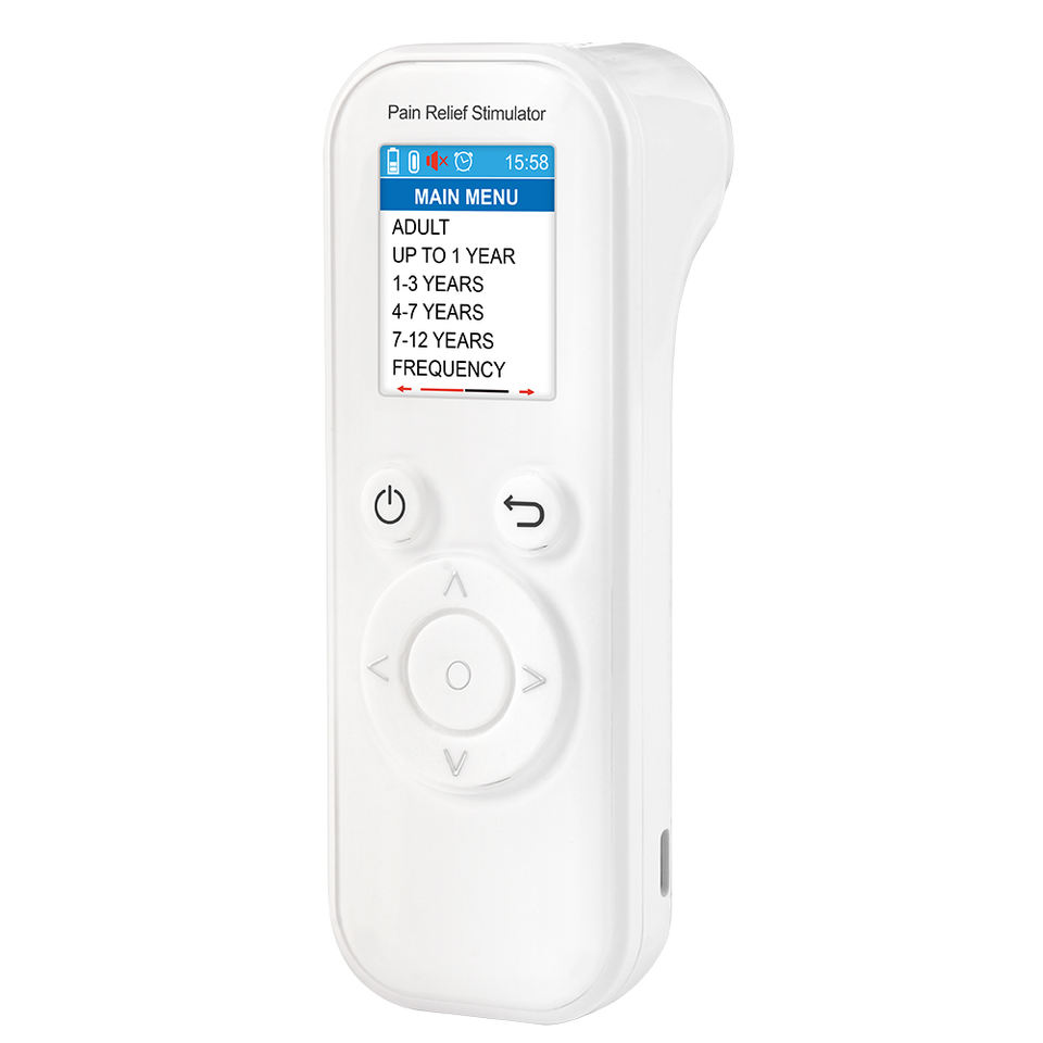 Dual Channel Hand Held TENS Machine with Metal Electrodes 35 Modes ...