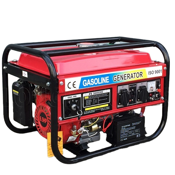 Portable 3KW Gasoline Power Generator 7HP Manual Recoil Start Quiet ...
