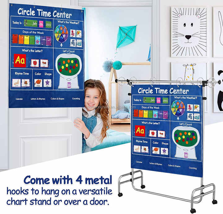 Calendar Weather Pocket Chart for Kids - Durable & Educational