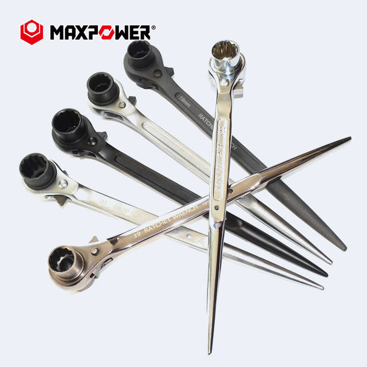 MAXPOWER Ratchet Podger Scaffold Spanner - Industrial Grade