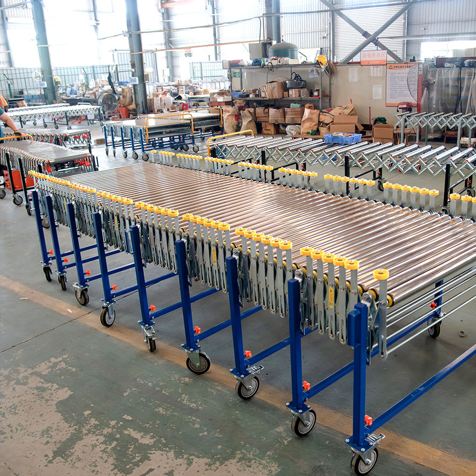 Portable Outdoor Extendable Roller Conveyor System Power Truck ...