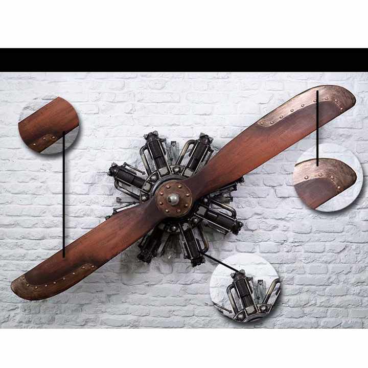 Leaf Iron Craft Propeller Restaurant bar Airplane wings Decorative Diy ...