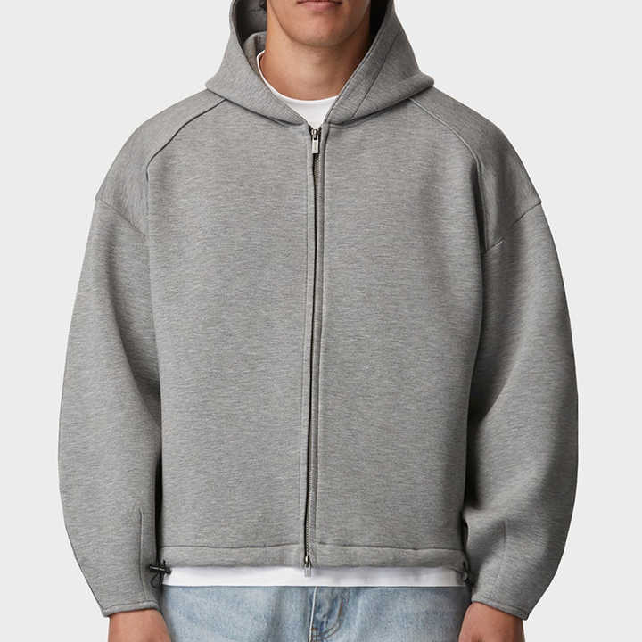 Oem Custom Grey Streetwear Hoodie Heavyweight Blank Cotton Fleece ...
