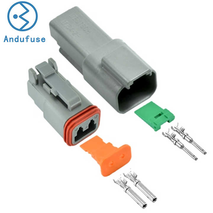 Deutsch DT Series 2 Pin Connector Kit with Barrel Terminals