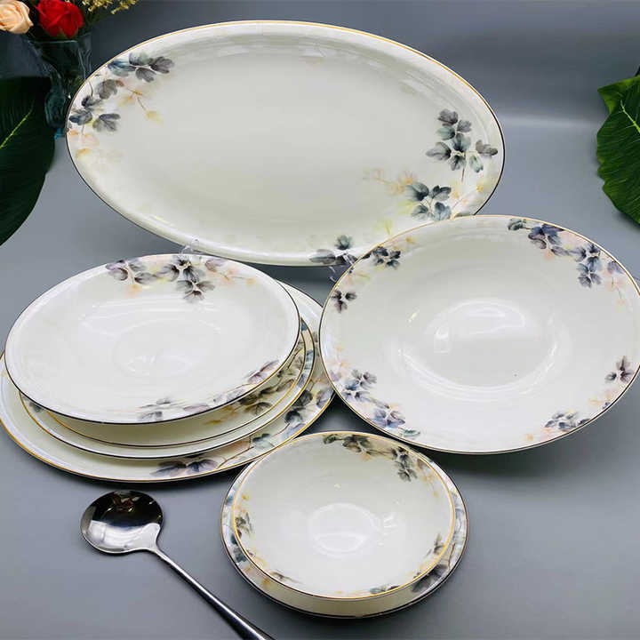Ceramic Fancy Dinner Set Porcelain Bone China Plates Dinnerware Sets ...