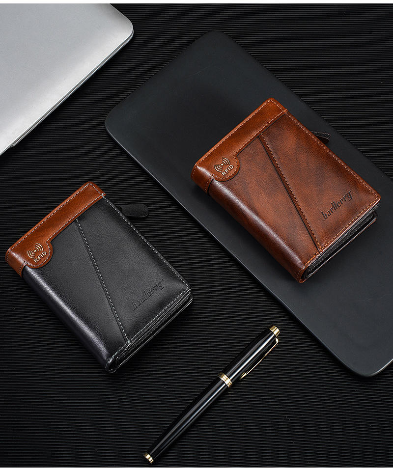 Wallet Men Designer Minimalist Mini Oil Waxed Pu Leather Wallet Zipper ...