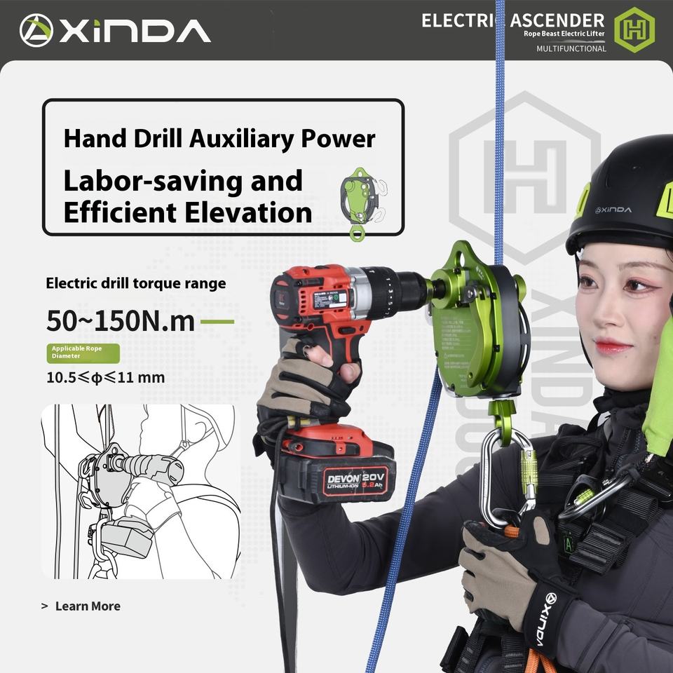 Xinda Electric Ascender Kit - Durable Fall Protection Equipment for ...
