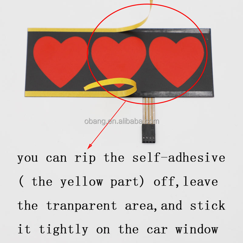 EL car luminous stickers electric stickers luminous led luminous 5-star ...